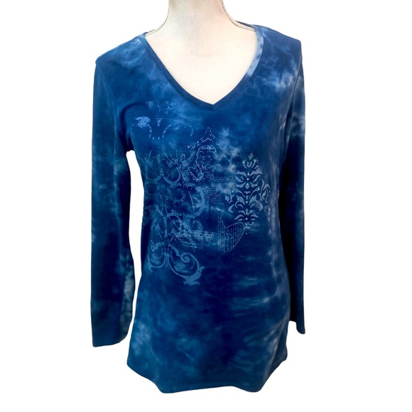 Earth Yoga | Tops | Earth Yoga Teal V Neck Longline Long Sleeve Top ...